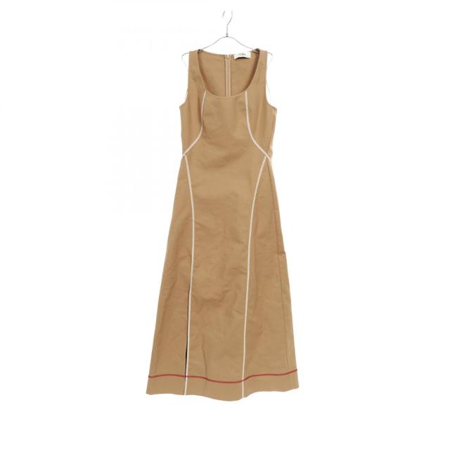 フェンディ FENDI ロングフレアドレス ワンピース 衣料品 トップス コットン レディース ベージュ系 FDD365 AUJR 【中古】