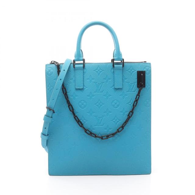 ルイ・ヴィトン LOUIS VUITTON サックプラ メッセンジャー モノグラムトリヨン トートバッグ バッグ トリヨンレザー トリヨンレザー メンズ ブルー系 M55891 【中古】