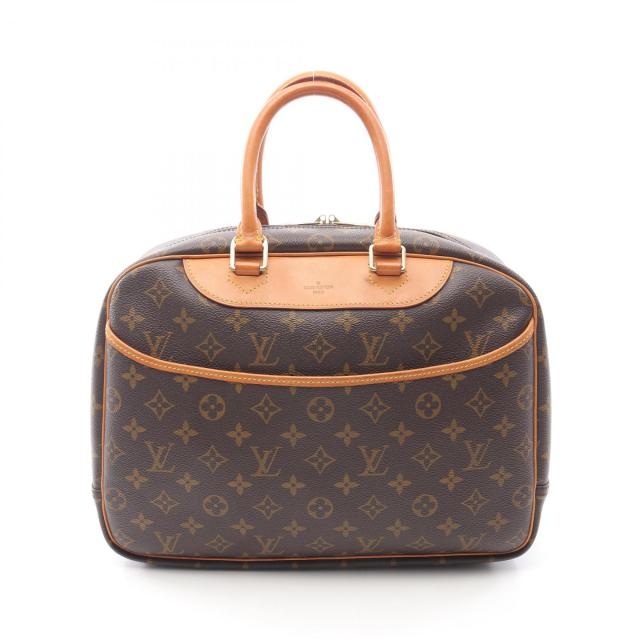 ルイ・ヴィトン LOUIS VUITTON ドーヴィル ボーリングヴァニティ モノグラム ハンドバッグ バッグ PVCコーティングキャンバス レザー レディース ブラウン系 M47270 【中古】