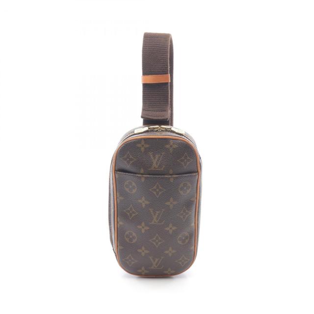 ルイ・ヴィトン LOUIS VUITTON ポシェットガンジュ モノグラム ウエストバッグ ボディバッグ バッグ PVCコーティングキャンバス レザー メンズ レディース ブラウン系 M51870 【中古】