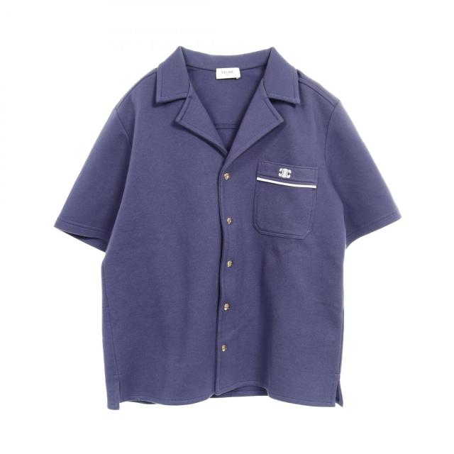 セリーヌ CELINE トリオンフ 衣料品 トップス コットン レディース ネイビー系 【中古】