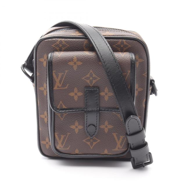 ルイ・ヴィトン LOUIS VUITTON クリストファー ウエアラブル ウォレット ショルダーバッグ バッグ PVCコーティングキャンバス レザー モノグラム・マカサー メンズ ブラウン系 / ブラック系 M69404 【中古】