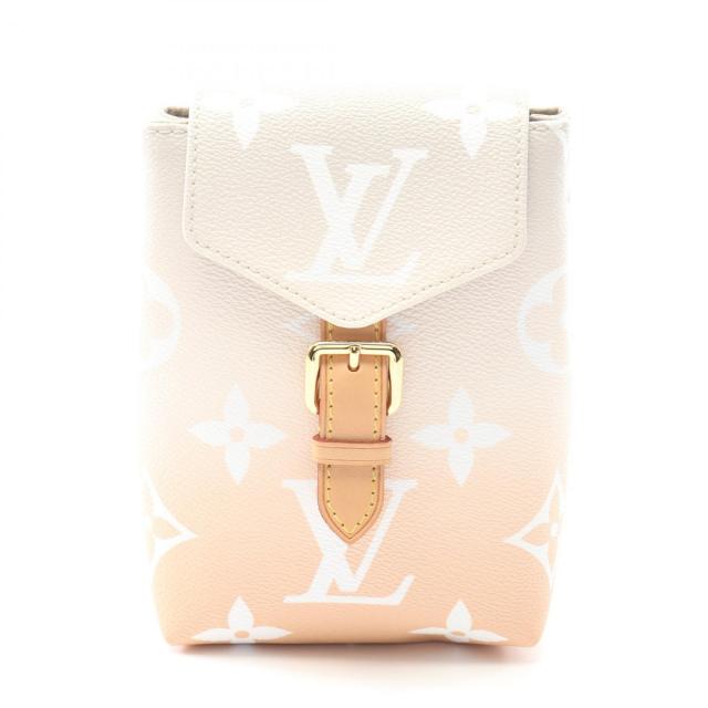 ルイ・ヴィトン LOUIS VUITTON タイニーバックパック バイ ザ プール リュックサック バックパック バッグ PVCコーティングキャンバス レザー モノグラム・ジャイアント レディース グレー系 / ブラウン系 M45764 【中古】