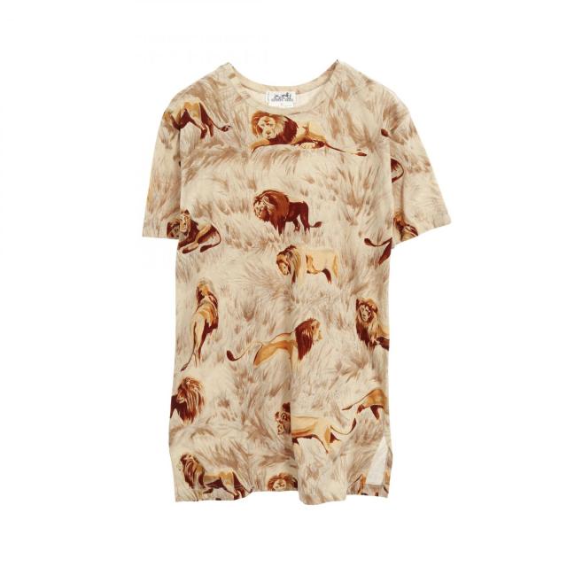 エルメス HERMES カットソー 衣料品 トップス コットン レディース ベージュ系 【中古】