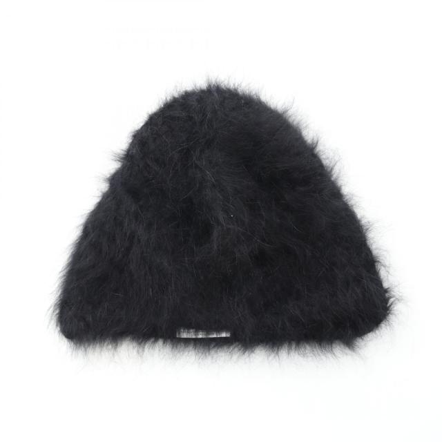 シャネル CHANEL ココマーク ニットキャップ 帽子 アンゴラ レディース ブラック系 P19735V01145 【中古】