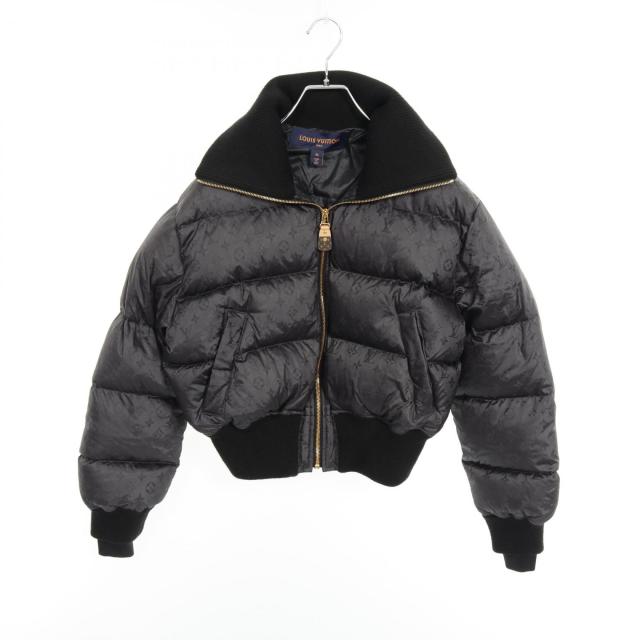 ルイ・ヴィトン LOUIS VUITTON クロップド モノグラム パファジャケット 衣料品 アウター ナイロン レディース ブラック系 RW241WW CAR FQOW15 【中古】