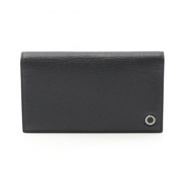 ブルガリ BVLGARI ブルガリブルガリ マン 二つ折り長財布 財布 レザー メンズ ブラック系 291156 【中古】