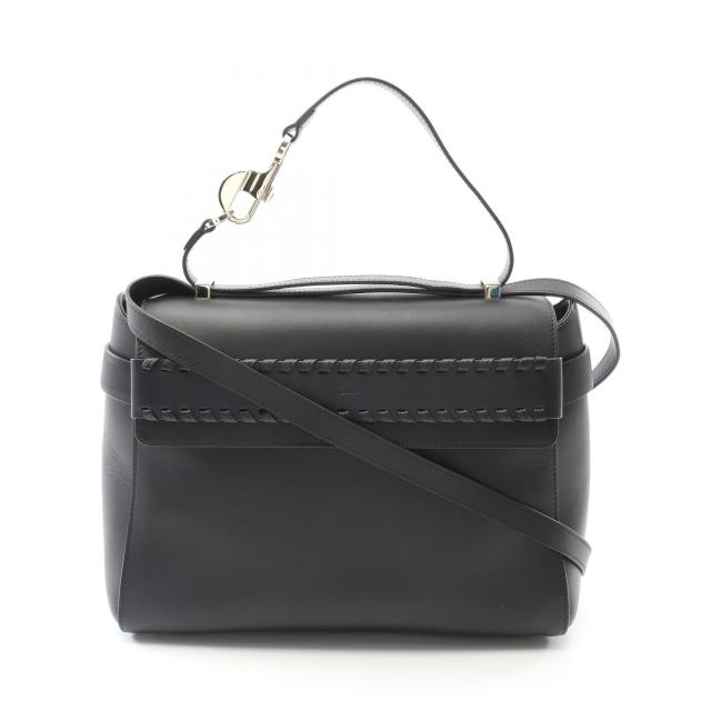 クロエ Chloe ナチャ ショルダーバッグ バッグ レザー レディース ブラック系 【中古】
