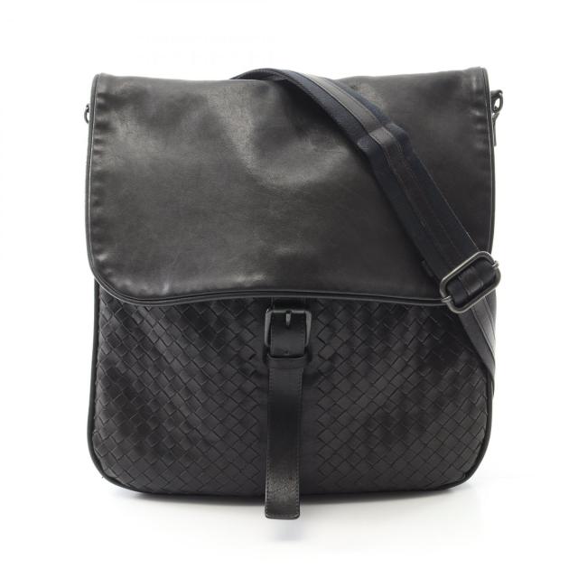 ボッテガヴェネタ BOTTEGA VENETA イントレチャート ショルダーバッグ バッグ レザー レディース ブラック系 199751 【中古】