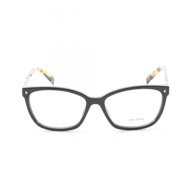 プラダ PRADA 伊達 メガネ 衣料品 プラスチック レディース ブラック系 / ブラウン系 【中古】