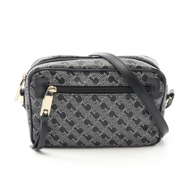 ゲラルディーニ GHERARDINI ショルダーバッグ バッグ PVCコーティングキャンバス レザー レディース ブラック系 【中古】