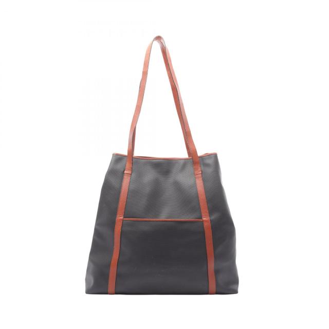 ボッテガヴェネタ BOTTEGA VENETA トートバッグ バッグ PVCコーティングキャンバス レザー メンズ レディース ブラック系 / ブラウン系 【中古】