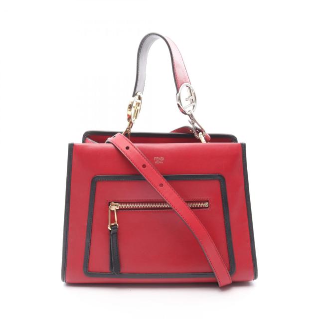 フェンディ FENDI RUNAWAY ラナウェイ スモール ハンドバッグ バッグ レザー レディース レッド系 / ブラック系 8BH344 【中古】