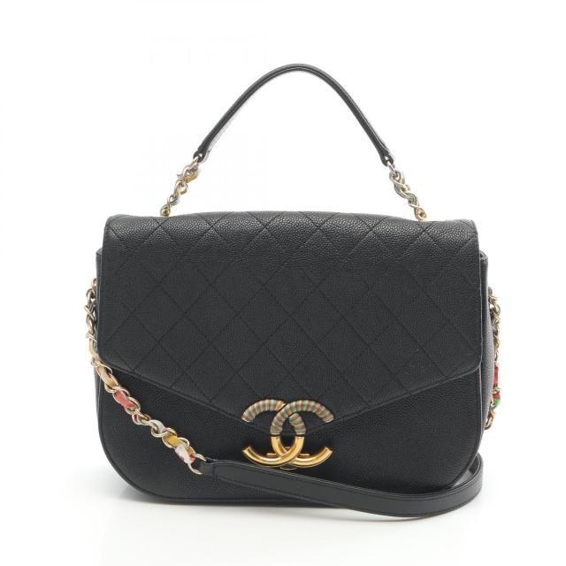シャネル CHANEL マトラッセ ショルダーバッグ バッグ カーフ（牛革） レディース ブラック系 A93660 【中古】