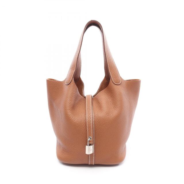 エルメス HERMES ピコタンロックMM ゴールド ハンドバッグ バッグ トリヨンクレマンス トリヨンクレマンス レディース ブラウン系 【中古】