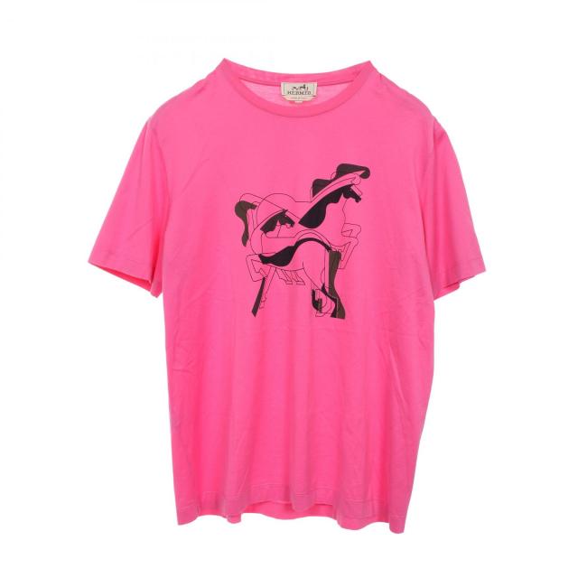 エルメス HERMES ブラジリアンホース カットソー 衣料品 トップス コットン メンズ ピンク系 【中古】