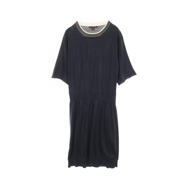 ルイ・ヴィトン LOUIS VUITTON ワンピース 衣料品 トップス シルク コットン レディース ネイビー系 RW151W F7KD10OIA 【中古】