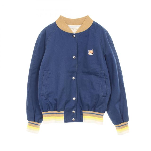 メゾンキツネ MAISON KITSUNE フォックスヘッド テディ ブルゾン 衣料品 アウター コットン レディース ブルー系 / ベージュ系 / マルチカラー 【中古】