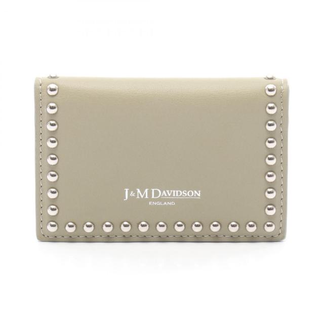 ジェイアンドエムデヴィッドソン J&M Davidson カードケース アクセサリー レザー レディース グリーン系 【中古】