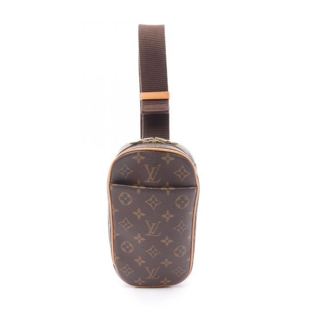 ルイ・ヴィトン LOUIS VUITTON ポシェットガンジュ ウエストバッグ ボディバッグ バッグ PVCコーティングキャンバス レザー モノグラム メンズ レディース ブラウン系 M51870 【中古】