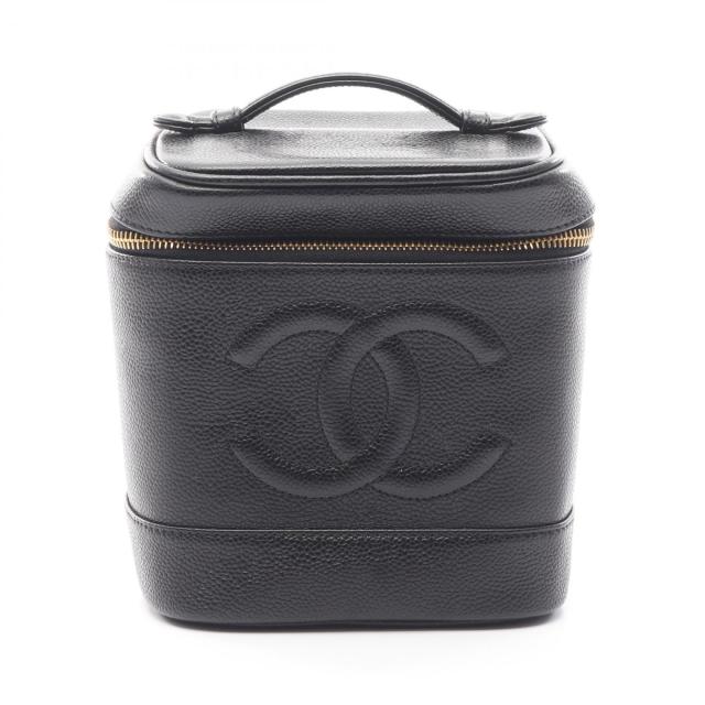 シャネル CHANEL ココマーク ハンドバッグ バッグ カーフ（牛革） レディース ブラック系 【中古】