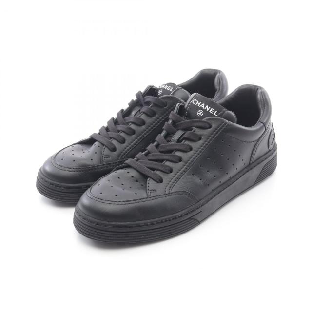 シャネル CHANEL スニーカー 靴 レザー メンズ ブラック系 G36487 【中古】