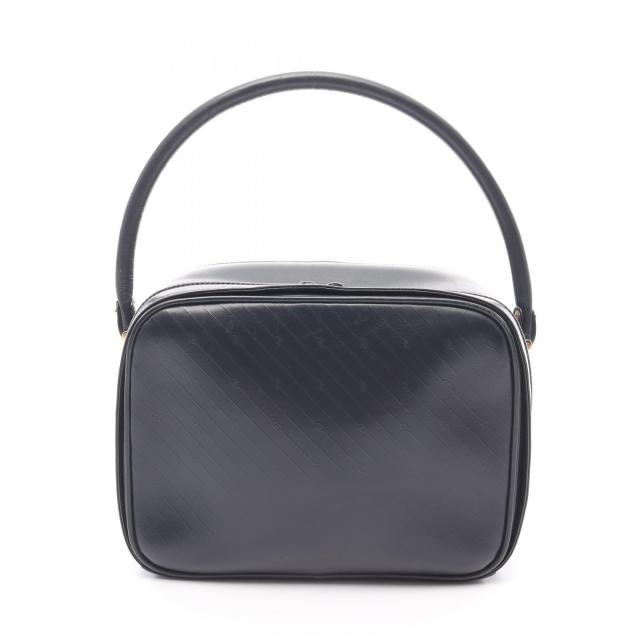 グッチ GUCCI オールドグッチ インターロッキングG ハンドバッグ バッグ レザー レディース ネイビー系 【中古】