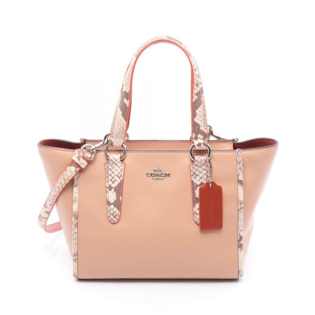 コーチ COACH クロスバイ キャリーオール ハンドバッグ バッグ レザー レディース ピンク系 / オレンジ系 / マルチカラー F11750 【中古】