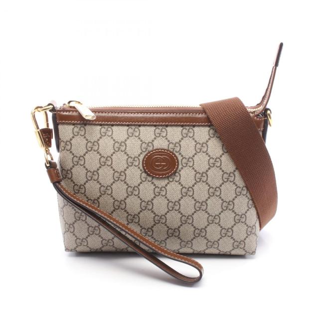 グッチ GUCCI GGスプリーム ショルダーバッグ バッグ PVCコーティングキャンバス レザー レディース ベージュ系 / ブラウン系 76002192THG8563 【新品】