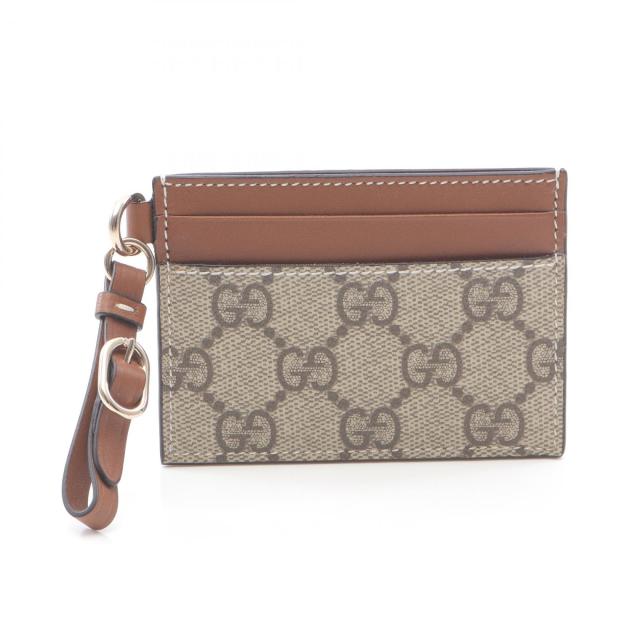 グッチ GUCCI GGエンブレム カードケース アクセサリー レザー PVC レディース ベージュ系 / ブラウン系 819121FAD6L9758 【新品】