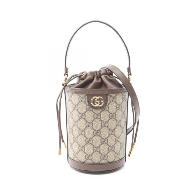 グッチ GUCCI オフィディア ミニ バケットバッグ GGスプリーム ハンドバッグ バッグ PVCコーティングキャンバス レザー レディース ベージュ系 / ブラウン系 7601999AAD98341 【新品】