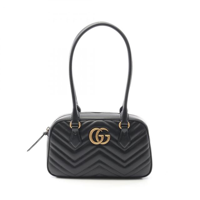 グッチ GUCCI GGマーモント スモール トップハンドルバッグ ハンドバッグ バッグ レザー レディース ブラック系 795199AABZB1000 【新品】