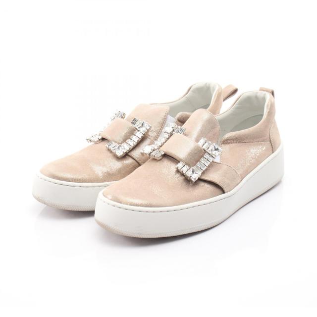 セルジオロッシ Sergio Rossi TWENTY SPORT スリッポン 靴 ファブリック レディース ベージュ系 【中古】