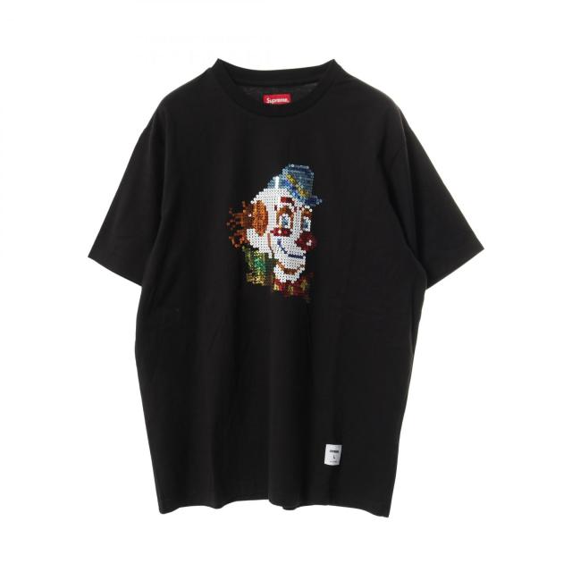 シュプリーム Supreme CLOWN SEQUIN S/S カットソー 衣料品 トップス コットン メンズ ブラック系 【中古】
