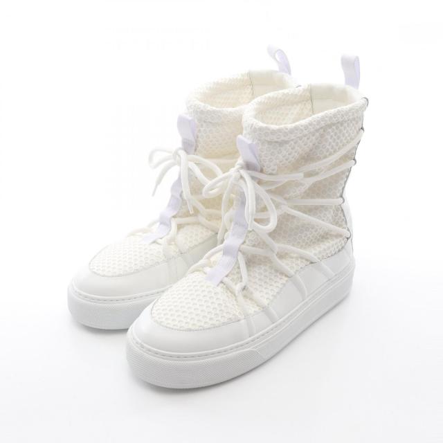 クリスチャンディオール Christian Dior ブーツ 靴 レザー ファブリック レディース ホワイト系 【中古】