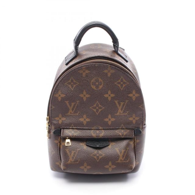 ルイ・ヴィトン LOUIS VUITTON パームスプリングス バックパック ミニ モノグラム リュックサック バックパック バッグ PVCコーティングキャンバス レザー レディース ブラウン系 / ブラック系 M44873 【中古】