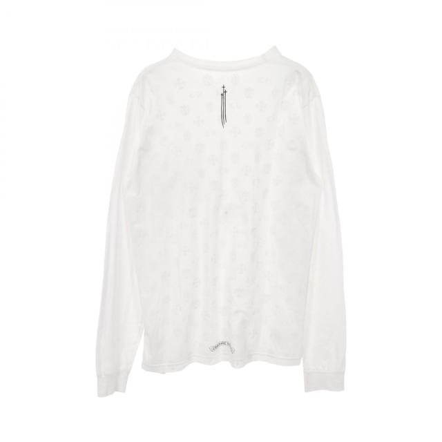 クロムハーツ CHROME HEARTS CHホースシュー マルチプリント カットソー 衣料品 トップス コットン メンズ ホワイト系 【中古】 クロムハーツ CHROME HEARTS CHホースシュー マルチプリント