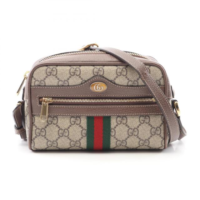 グッチ GUCCI オフィディア ショルダーバッグ バッグ PVCコーティングキャンバス レザー レディース ベージュ系 / マルチカラー 517350 【中古】