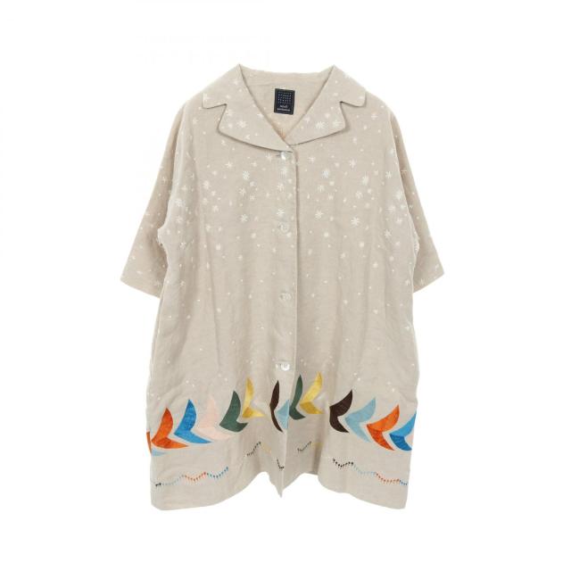 ミナペルホネン mina perhonen hoshi hana bird 衣料品 アウター ファブリック レディース ベージュ系 ss6433 【中古】