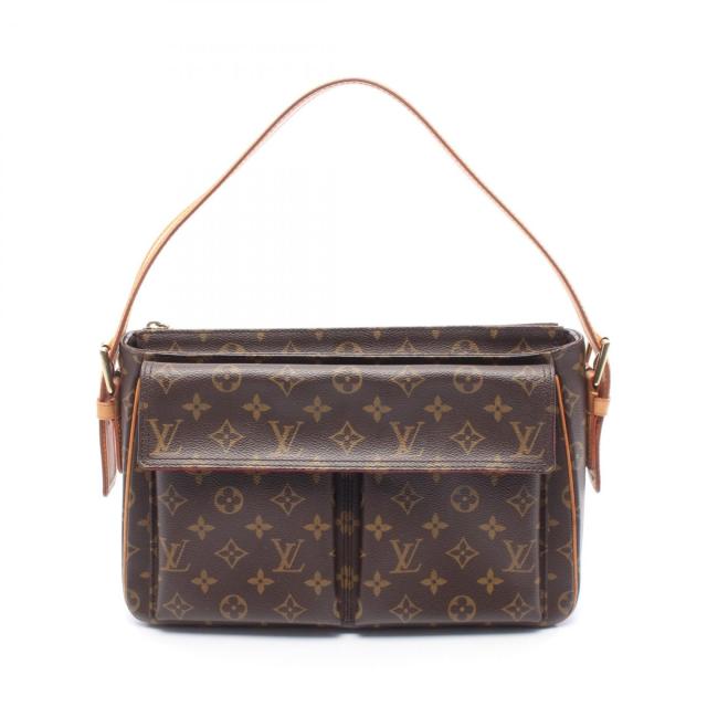 ルイ・ヴィトン LOUIS VUITTON ヴィバシテGM ショルダーバッグ バッグ PVCコーティングキャンバス レザー モノグラム レディース ブラウン系 M51163 【中古】