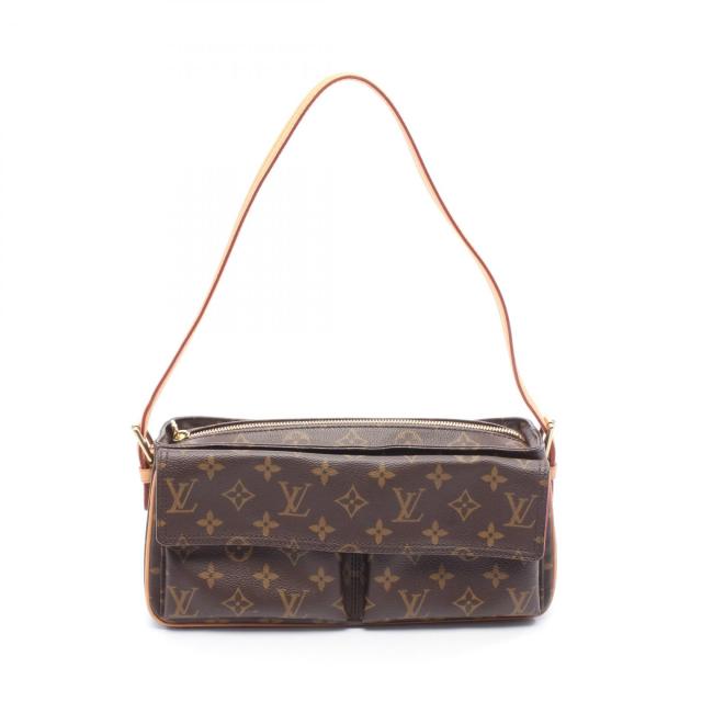 ルイ・ヴィトン LOUIS VUITTON ヴィバシテMM ショルダーバッグ バッグ PVCコーティングキャンバス レザー モノグラム レディース ブラウン系 M51164 【中古】