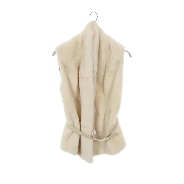 エルメス HERMES ジレ ベスト 衣料品 トップス カシミヤ ヌートリアファー レディース ベージュ系 - 【中古】