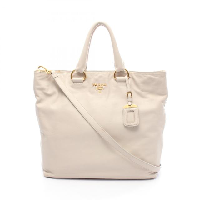 プラダ PRADA VIT.DAINO トートバッグ バッグ レザー レディース アイボリー系 BN1713 【中古】