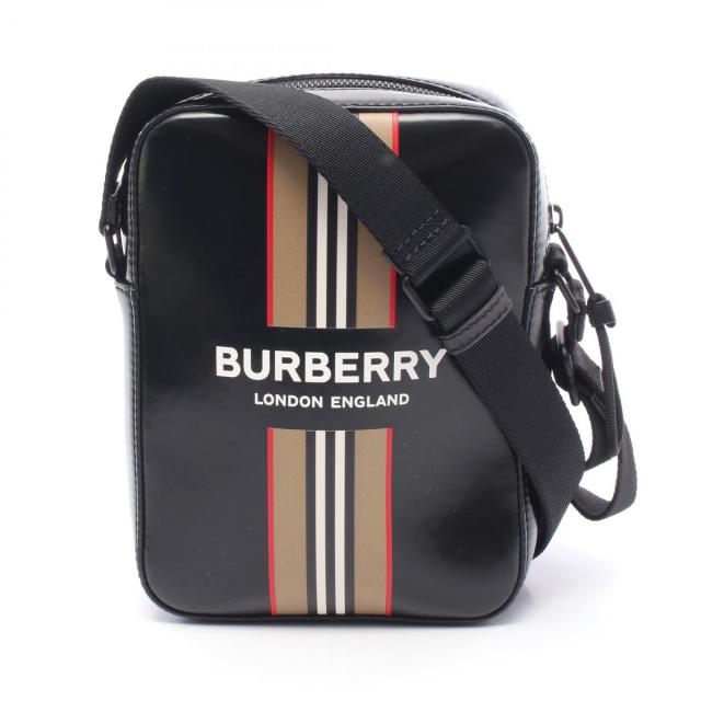 バーバリー BURBERRY THORNTON ノバチェック ショルダーバッグ バッグ PVCコーティングキャンバス メンズ レディース ブラック系 / マルチカラー 8030016 【中古】