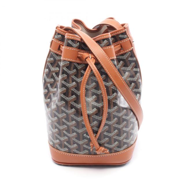 ゴヤール GOYARD プティ フロ ショルダーバッグ バッグ PVCコーティングキャンバス レザー レディース ブラック系 / ブラウン系 / マルチカラー 【中古】