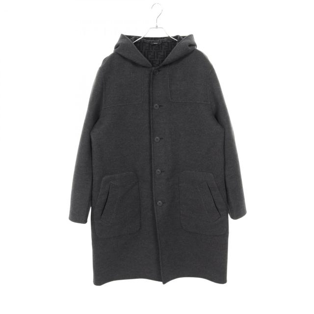 フェンディ FENDI FF柄 リバーシブル 衣料品 アウター ウール メンズ グレー系 / ブラック系 FF0249 AHBT 【中古】