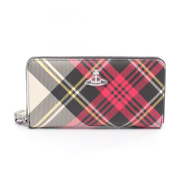 ヴィヴィアンウエストウッド Vivienne Westwood CLASSIC ZIP ROUND WALLET オーブ ラウンド長財布 財布 PVCコーティングキャンバス レディース ピンク系 / ブラック系 / マルチカラー 51050023S0012O101 【新品】