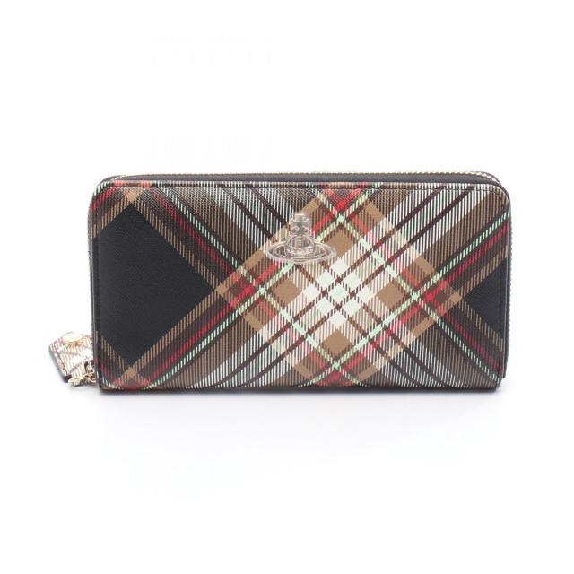 ヴィヴィアンウエストウッド Vivienne Westwood CLASSIC ZIP ROUND WALLET オーブ ラウンド長財布 財布 PVCコーティングキャンバス レディース ブラウン系 / マルチカラー 51050023US001KD101 【新品】