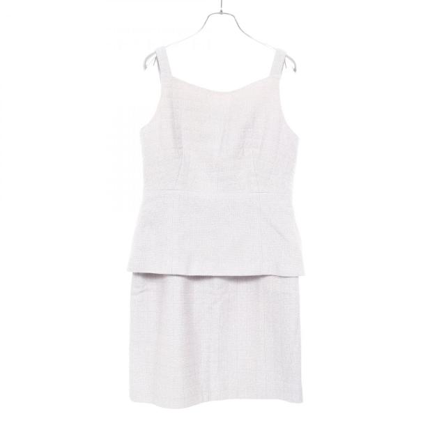 シャネル CHANEL ココマークボタン ツイード セットアップ 衣料品 コットン ウール ナイロン レディース ピンク系 / ブルー系 P15800 【中古】