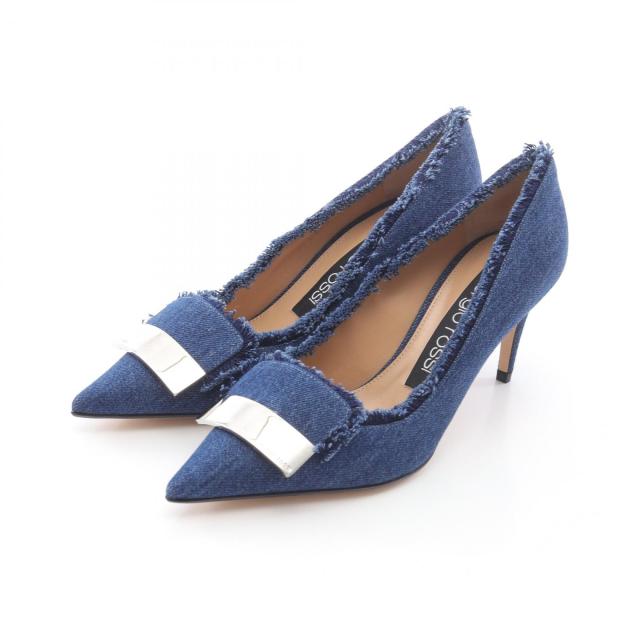 セルジオロッシ Sergio Rossi パンプス 靴 デニム レディース ネイビー系 A78950 【中古】